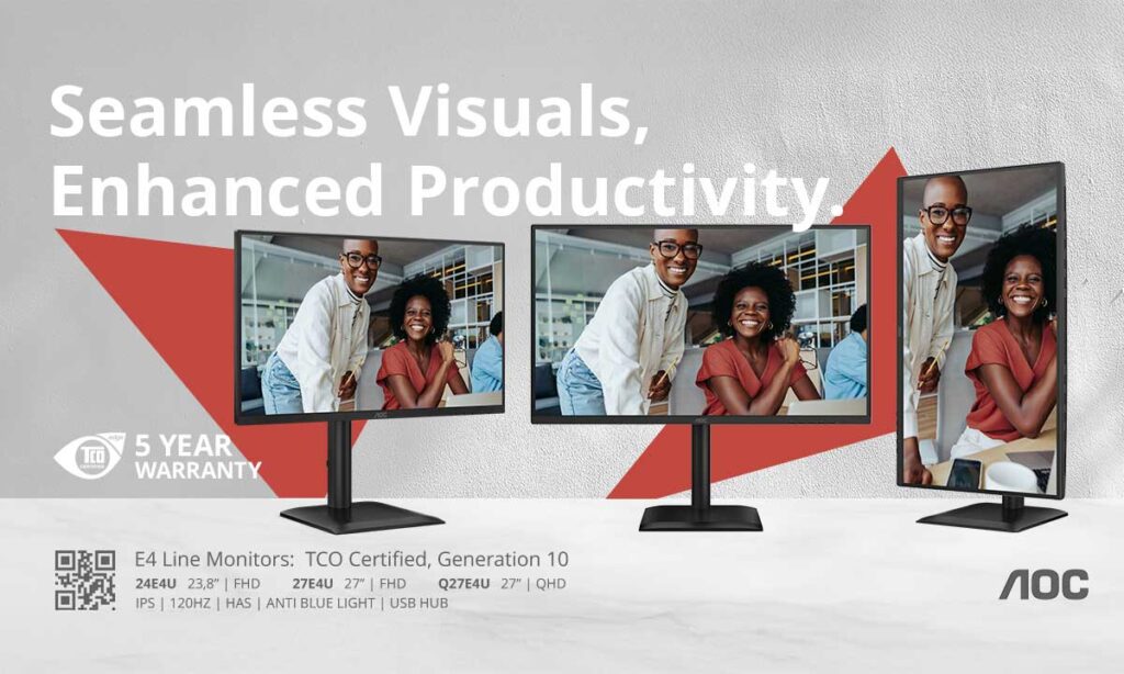 AOC presenta monitores empresariales con certificación TCO 10 y ...